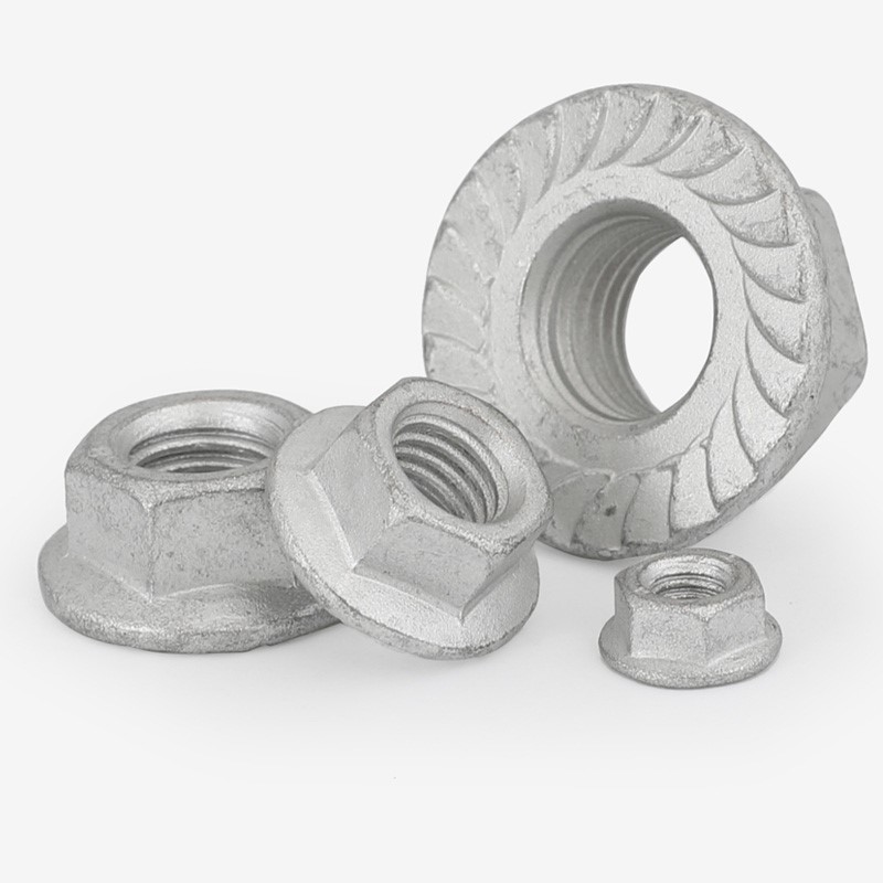 hot dip galvanized hex flange nuts din6923 - Panda Fastener
